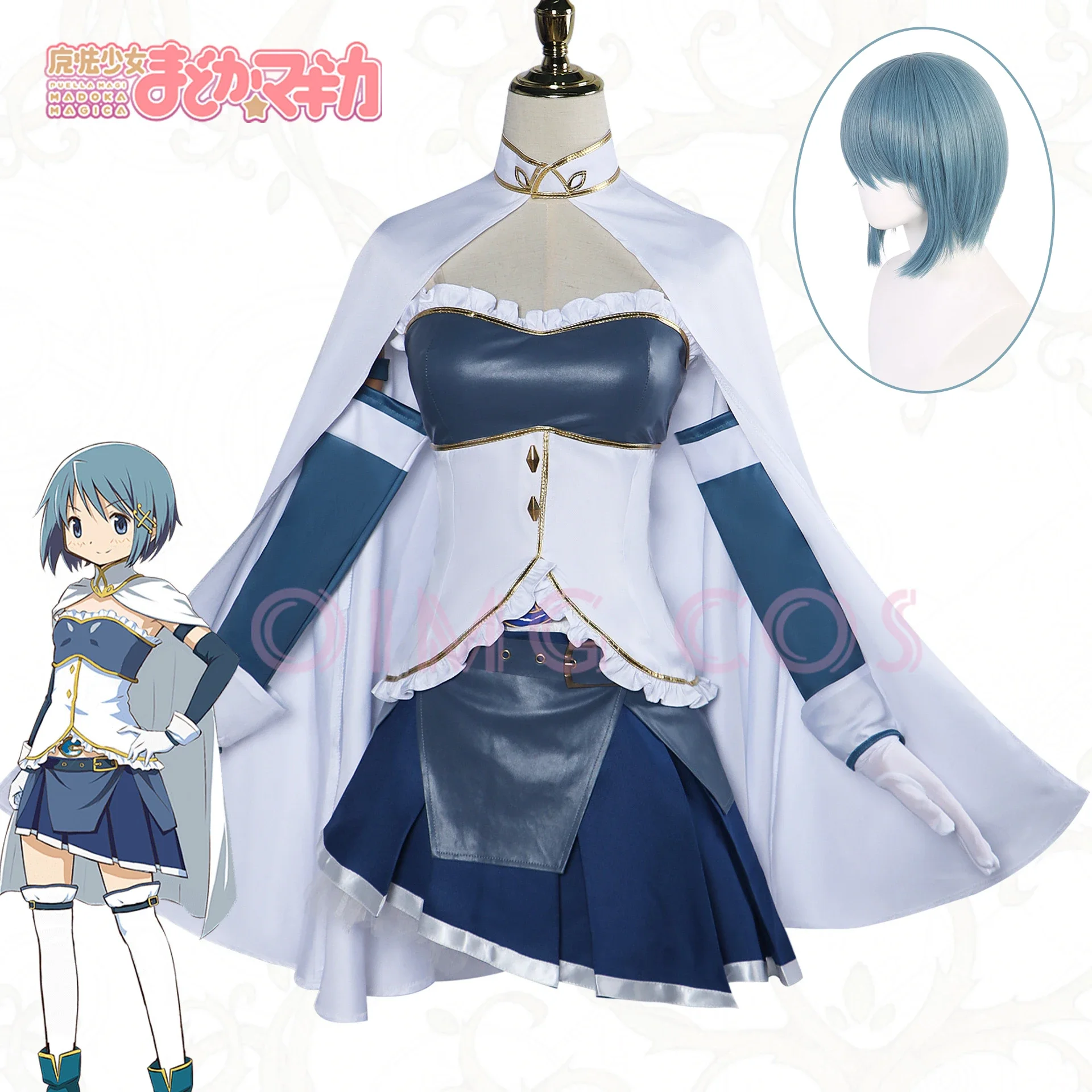 Miki-Sayaka-Cosplay-Costume-Puella-Magi-Madoka-Magica-Uniform-Wig-Anime ...