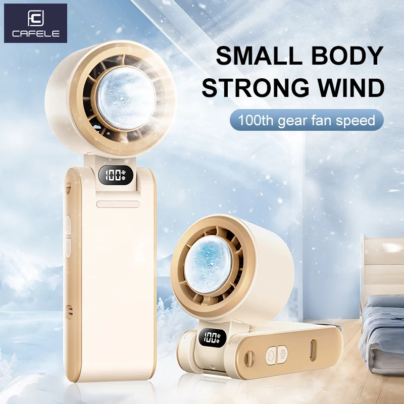 Cafele Yüksek Hızlı El Taşınabilir Fan 100 Rüzgar Hızı Mini Turbo Fan 3000 Mah Şarj Edilebilir ...
