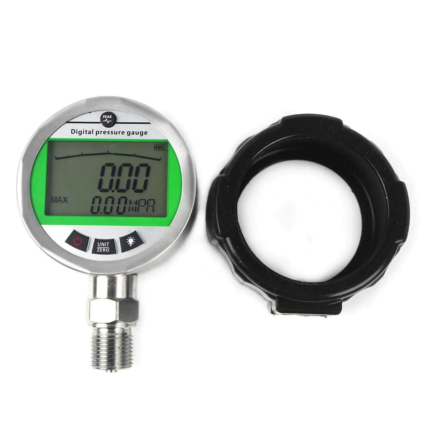 Digital-Pressure-Gauge-0-1-100MPA-14500PSI-with-Silica-Gel-Case-NPT1-4 ...