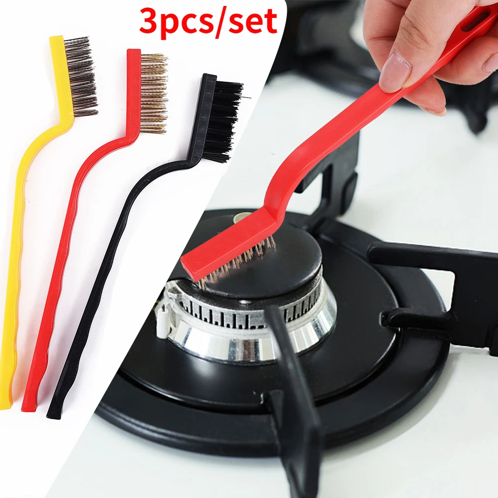 3pcs-set-Iron-Wire-Gas-Stove-Cleaning-Brush-Nylon-Copper-Wire-3style ...