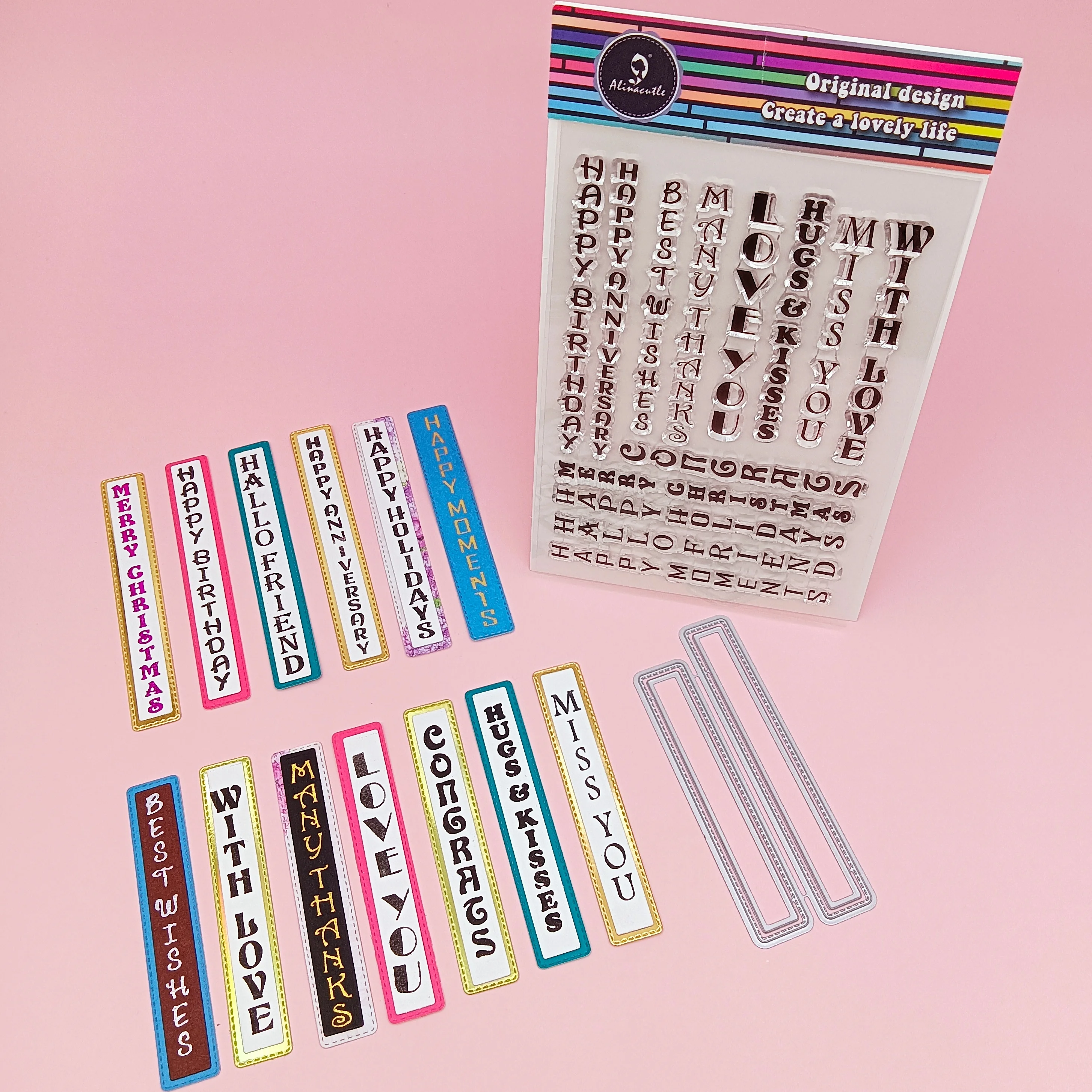 Alinacutle-Vertical-Words-Clear-Stamps-and-Metal-Cutting-Dies-Cut ...