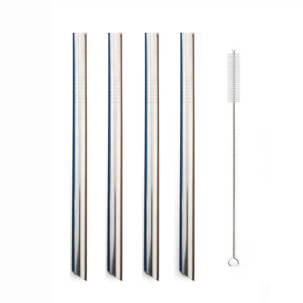 5Pcs-Metal-Drinking-Straw-Set-Reusable-304-Straw-Stainless-Steel-Straw ...