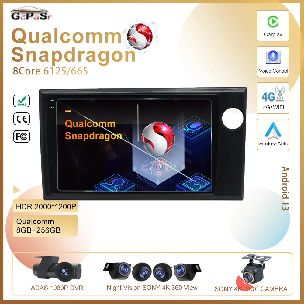 Reproductor-Multimedia-con-GPS-para-coche-Radio-est-reo-con-Android-Qualcomm-Snapdragon-Dvd-de ...