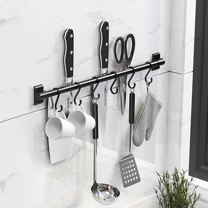 Space-Aluminum-Kitchen-Hooks-Organizer-Wall-Mounted-Kitchen-Ware-Hooks ...