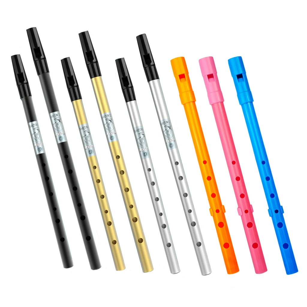 FOX-Assorted-Irish-Whistle-Aluminum-Plastic-Penny-Whistle-6-holes-Flute ...