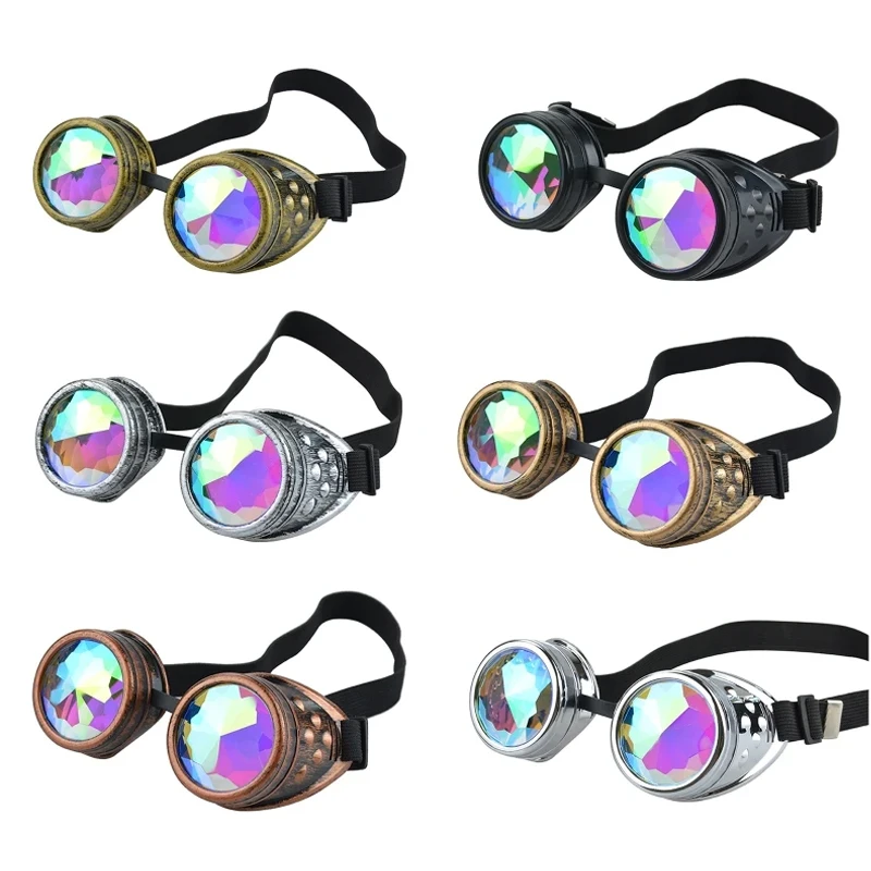 Vintage Steampunk Glasses Woman Man Gothic Style Helmets Cosplay ...