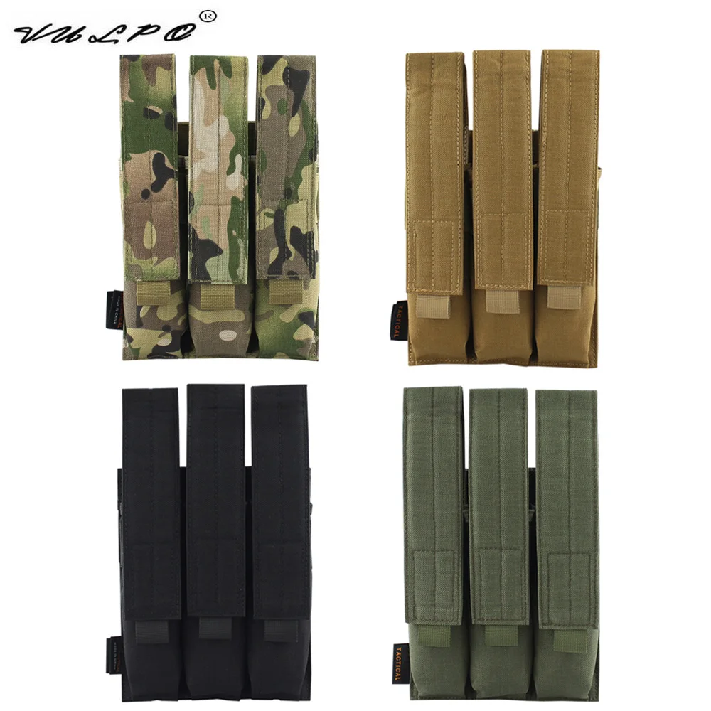 VULPO Tactical Rifle Triple Magazine Pouch Modular Molle Triple Mag ...