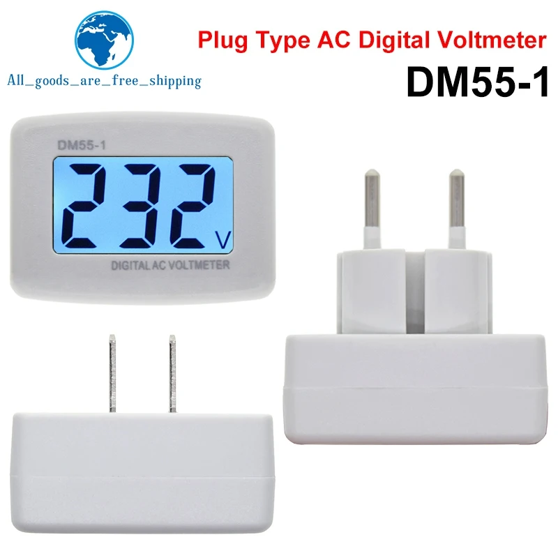 TZT-AC-110V-220V-Digital-Voltmeter-EU-US-Plug-Volt-Meter-Socket-Voltage ...