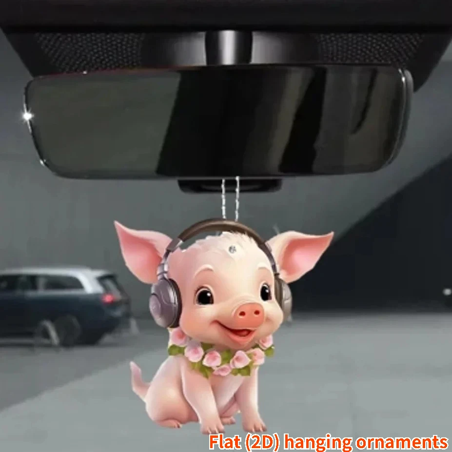 Cute-Pig-Rearview-Mirrors-Pendant-Car-Hanging-Ornaments-Car-Decoration ...