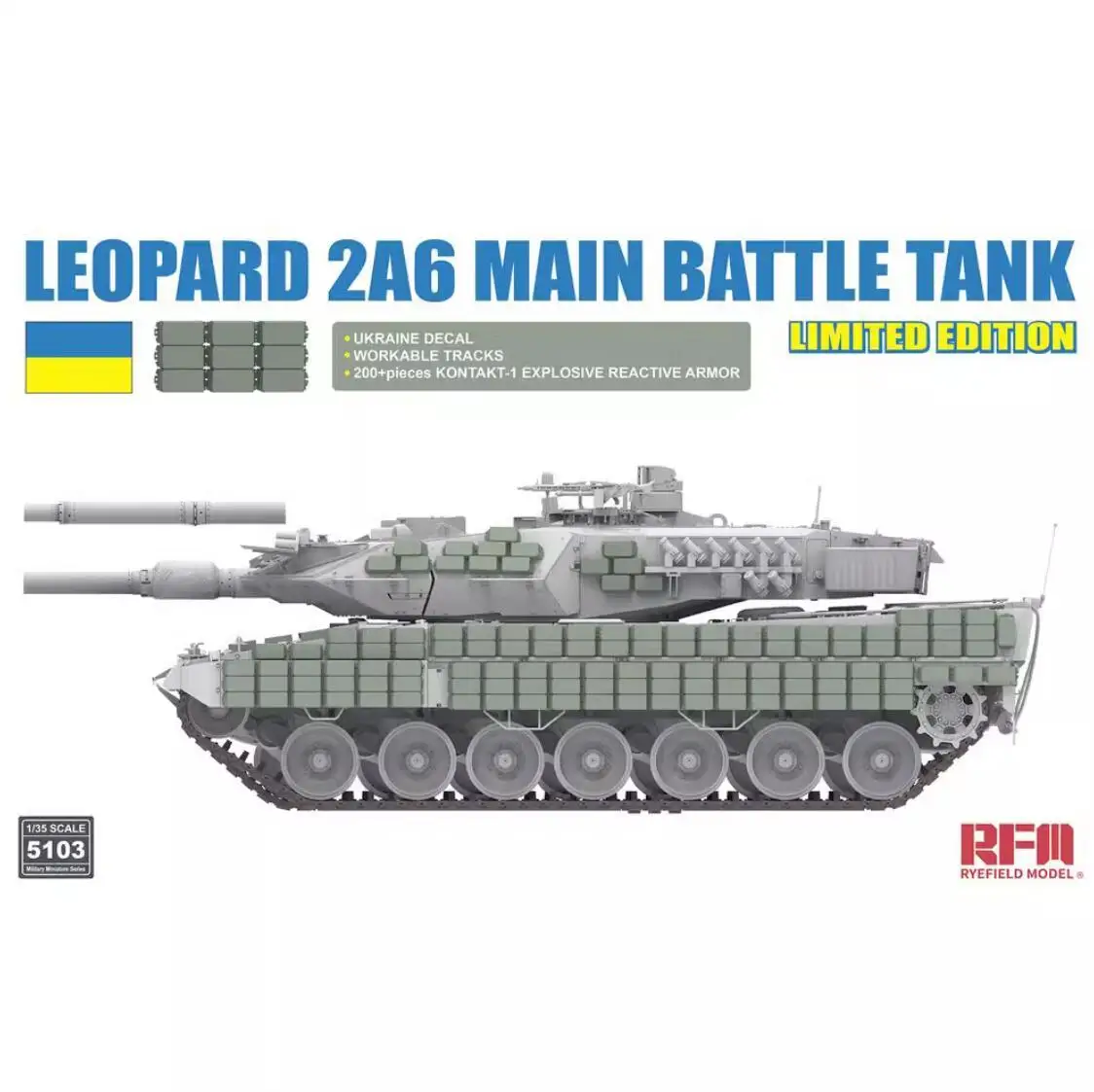 RYEFIELD-5103-1-35-Scale-Leopard-2A6-Main-Battle-Tank-w-Ukraine-Decal ...