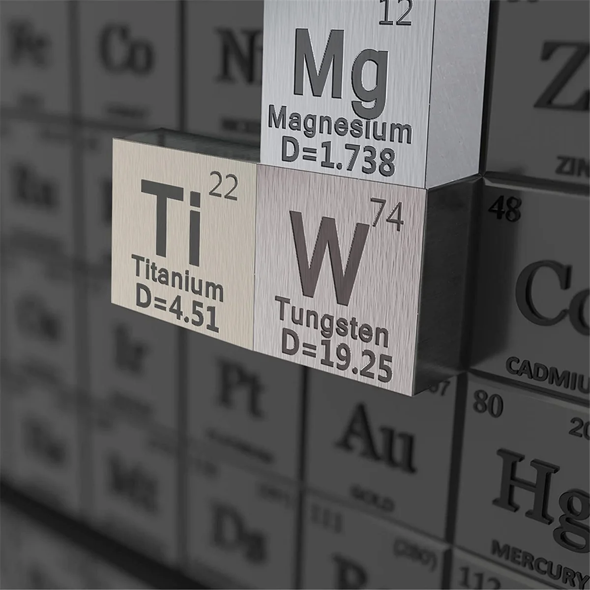 Tabela Periódica De Coleção Elementos Cubos De Densidade De Metal Pure Tungsten Cube Conjunto