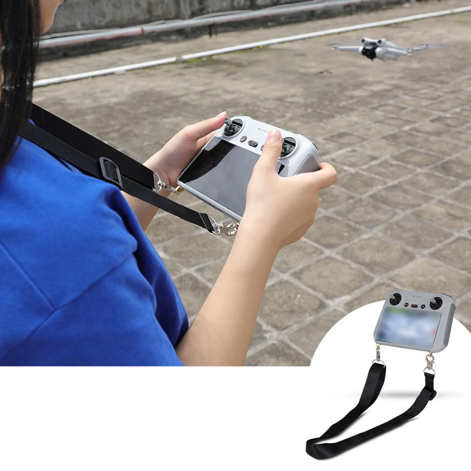 Hanging Remote Controller Strap 72-134cm W/ Hook Fit For Dji Mini3 Pro ...