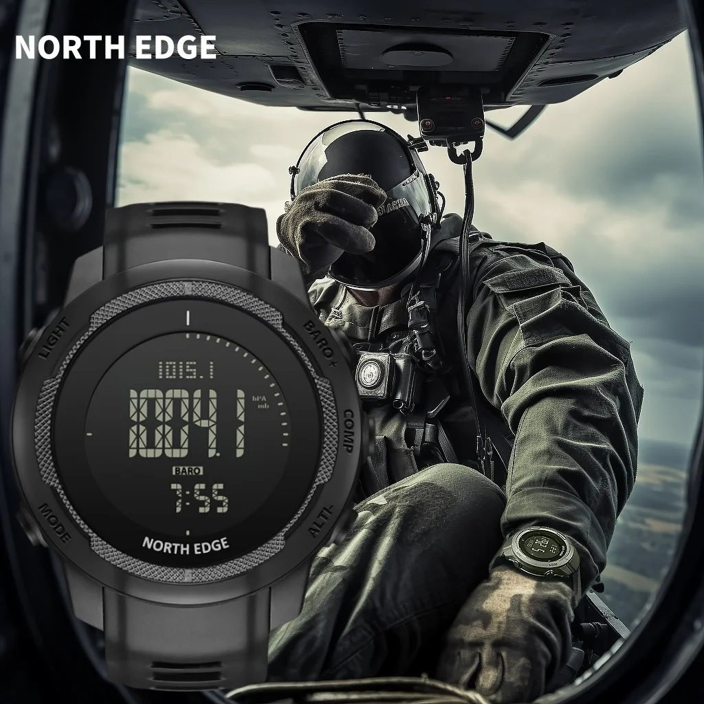 NORTH EDGE Watch For Men Vertico Outdoor Sports Carbon Fiber ...