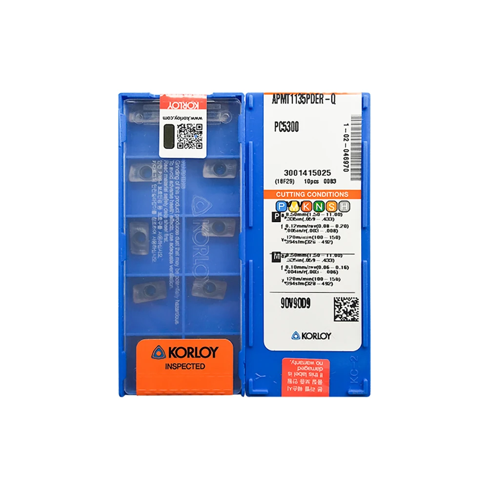 Korloy-inserto-de-fresado-100-Original-APMT-APMT060202PDSR-APMT1135PDER-APMT1604PDR-APMT1135PDR ...