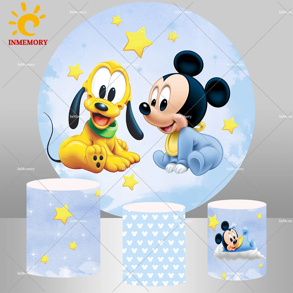 Cubierta-de-fondo-de-c-rculo-de-Mickey-Mouse-azul-para-ni-os-decoraci-n ...