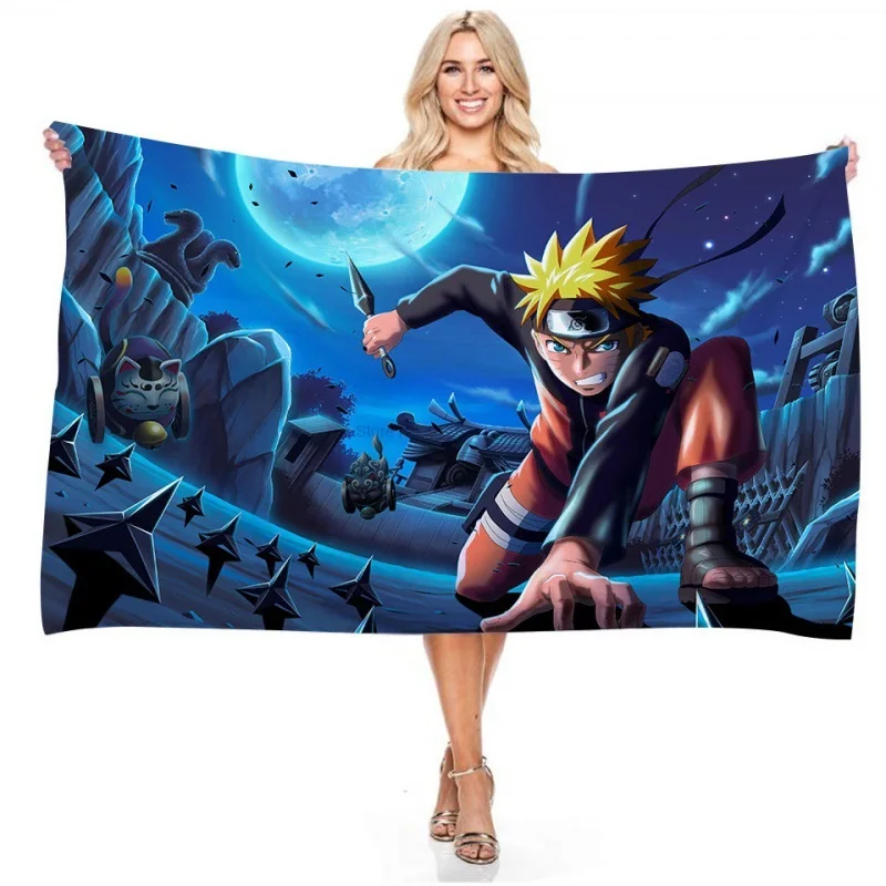 3D Print Ninjia Uzumaki Naruto Beach Bath Towel Home Washcloth Japanese ...