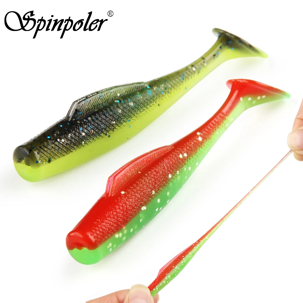 Spinpoler-6cm-1-7g-T-Tail-Worm-Soft-Fishing-Lure-Tpr-Silicone-Bait ...