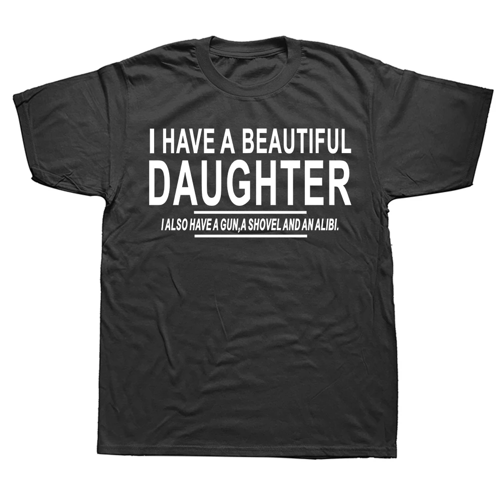 Novelty-Awesome-Beautiful-Daughter-Slogan-T-Shirt-Gun-Alibi-Boyfriend ...