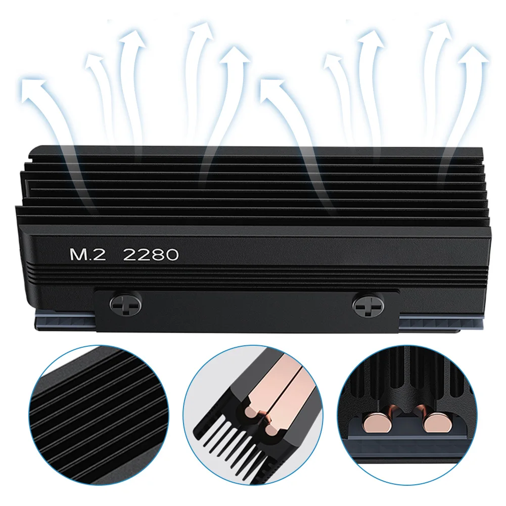 M-2-SSD-Heatsink-with-Thermal-Silicone-Pad-Heat-Sink-Radiator-Solid ...
