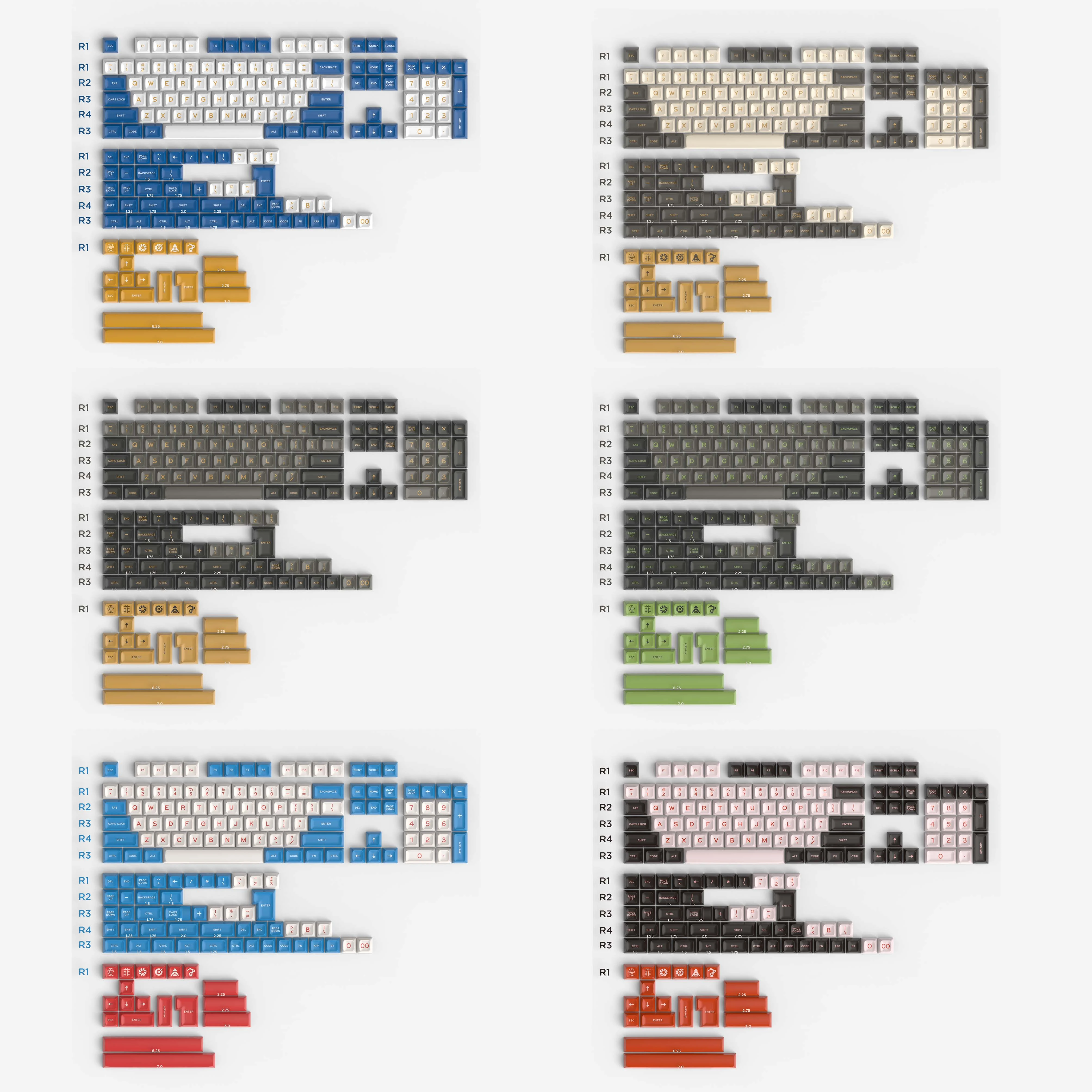 Keycaps Profile Sa | Da Profile Keycaps | Key Cap Profile | Keycap Mold ...