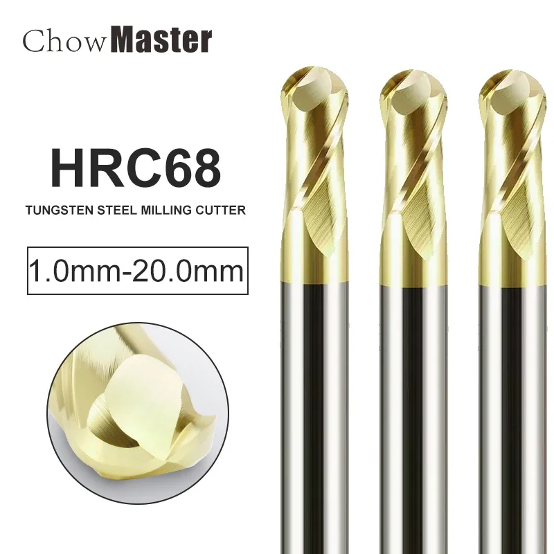 Titanium-Alloy-Special-Ball-End-Cutter-HRC68-Series-Tungsten-Steel ...
