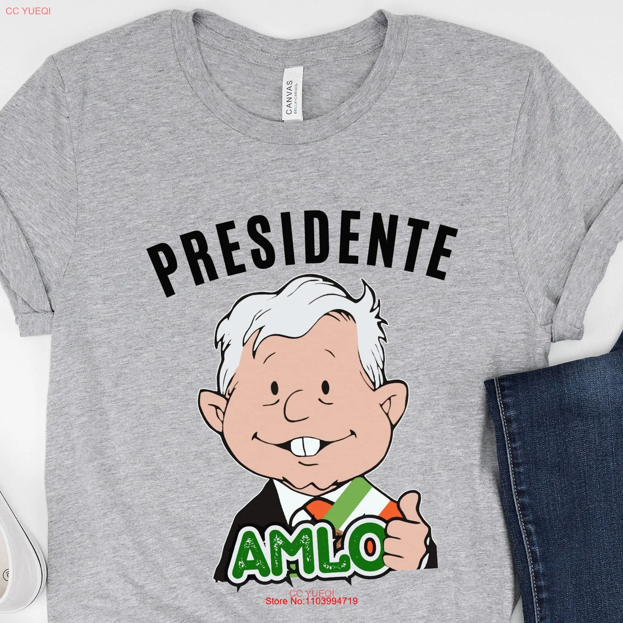 Camiseta-AMLO-de-manga-larga-o-corta-camisa-de-Presidente-Lopez-mbrador ...