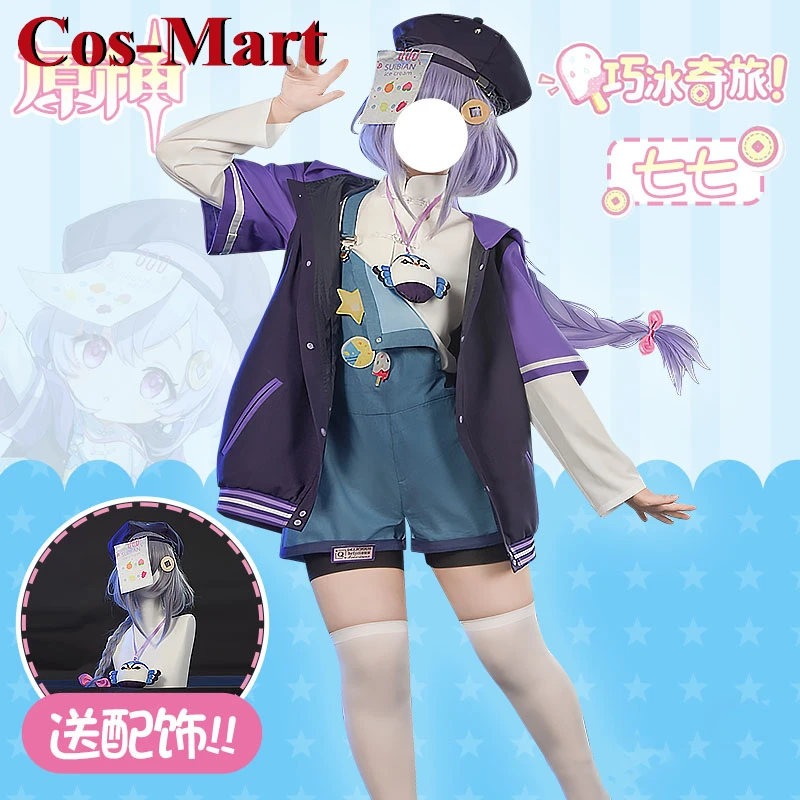 Cos-Mart New Game Genshin Impact Qiqi Cosplay Costume Ice Cream ...