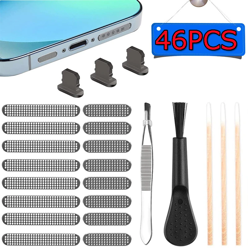 46pcs Universal Mobile Phone Speaker Dust Mesh Sticker For Iphone 13 ...