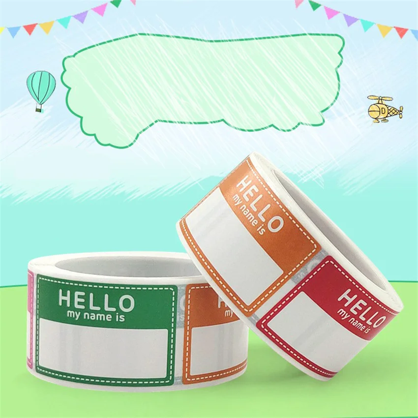 Hello Name Stickers Officeworks | Hello Name Labels | Hello Name Tags ...