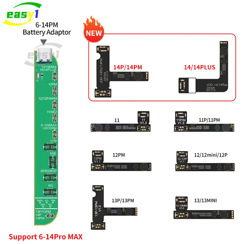 JCID JC V1SE V1S PRO Battery Flex Cable for IPhone 11-14 Pro MaX ...