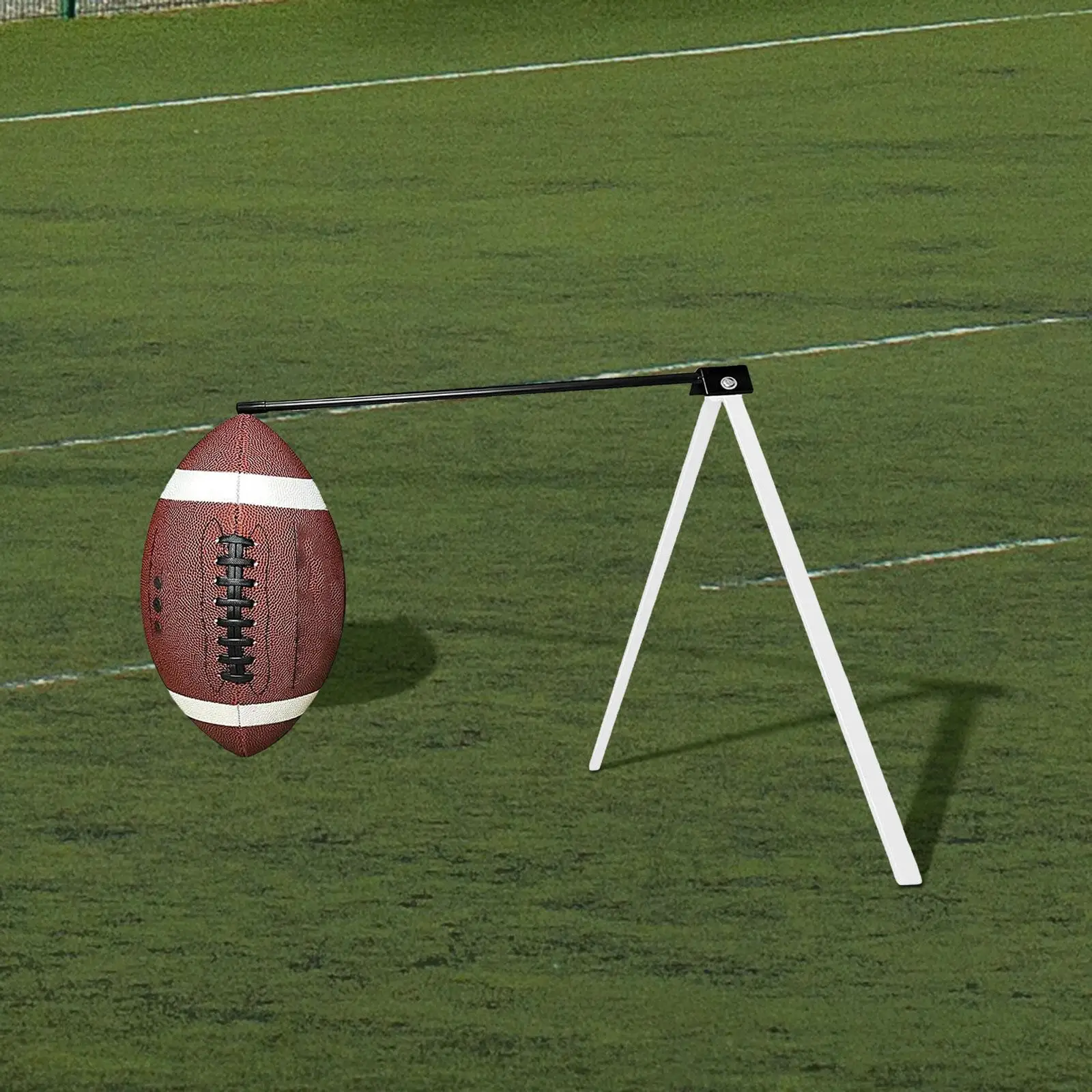 Football Field With Football On Tee