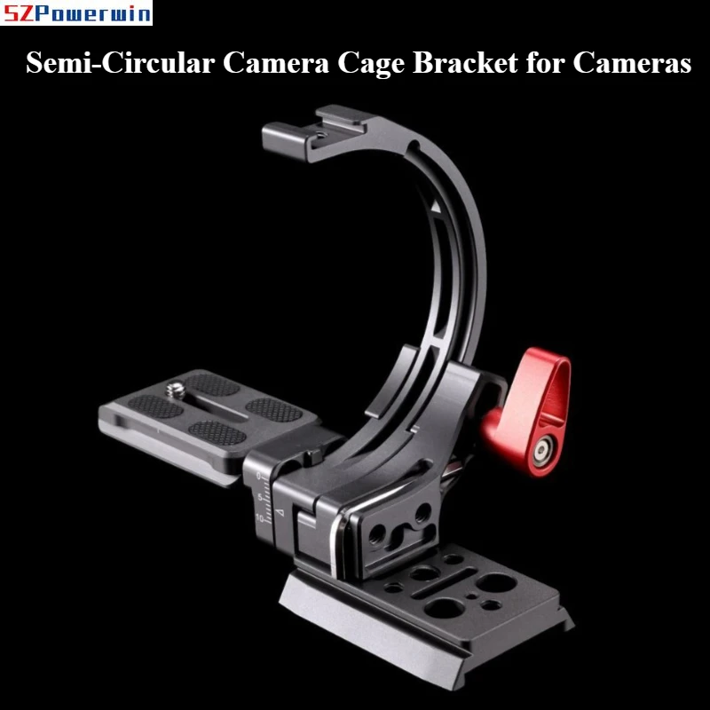 Powerwin Semi-Circular Camera Cage Bracket for DSLR/Mirrorless Cameras ...