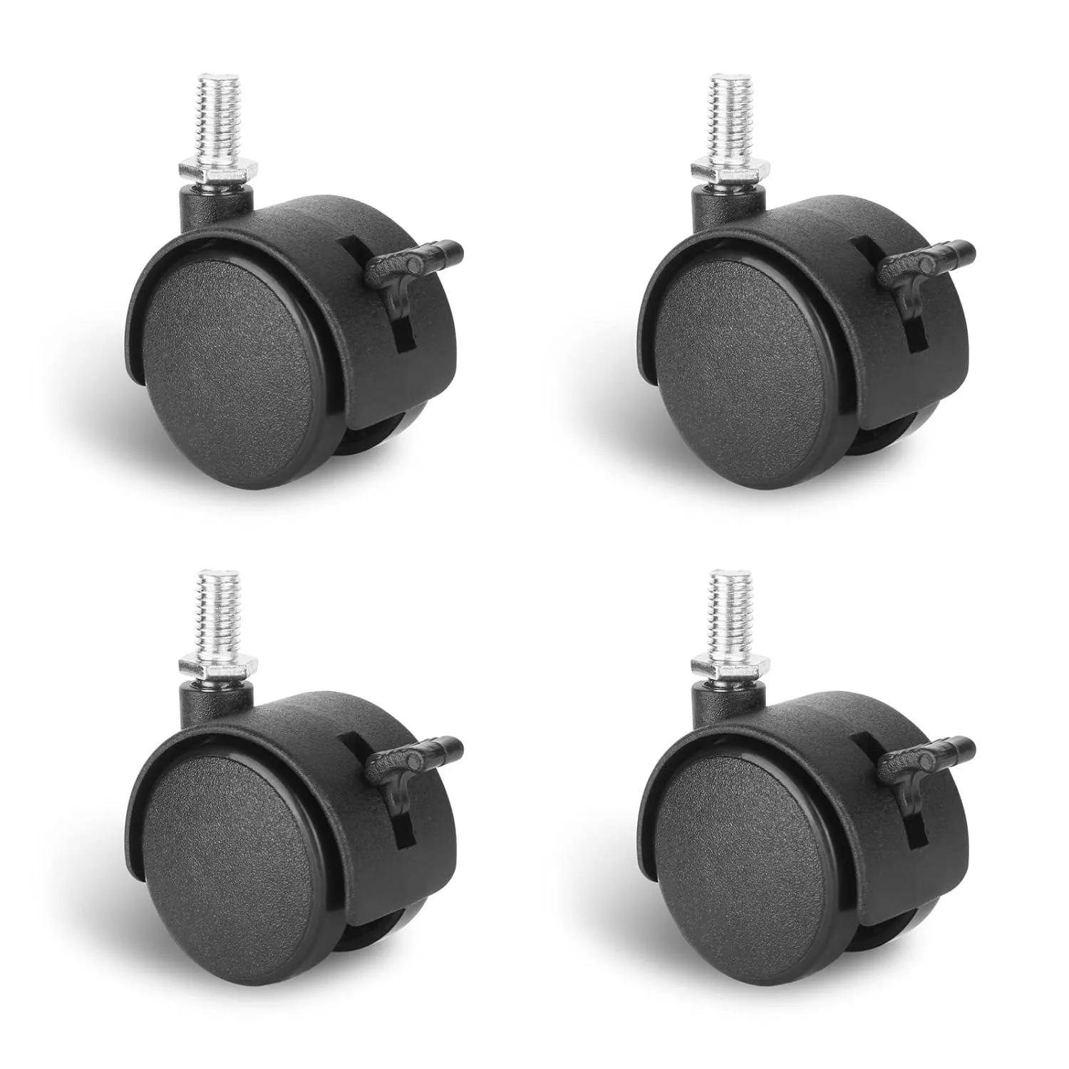 5pcs 2 Inch Swivel Caster Wheels, M8 Circlip Stem Caster Wheels, Heavy ...