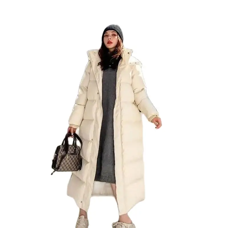 Fashion Down Jacket Women's 2022 New Over the knee Warm Padded Jacket ...