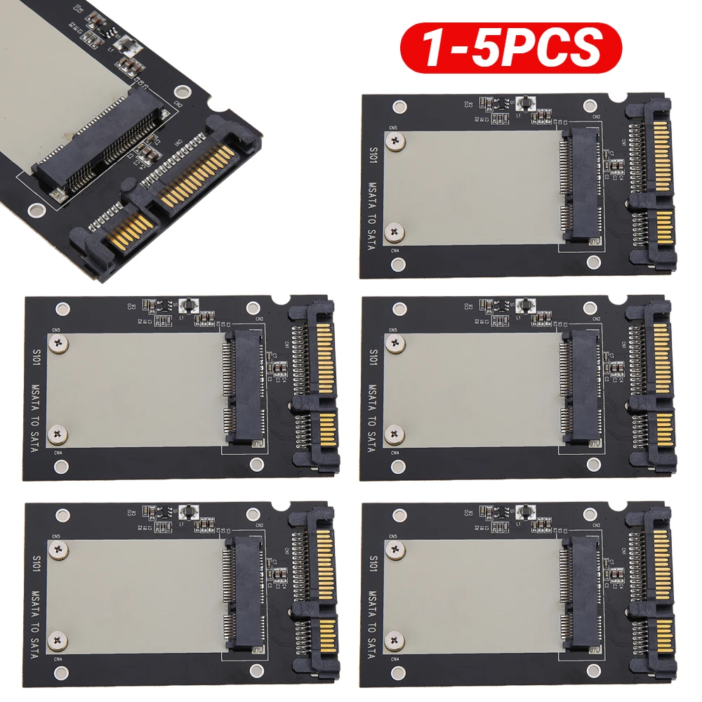 1-5PCS-MSATA-SSD-to-2-5in-SATA-Convertor-Adapter-Card-Computer ...