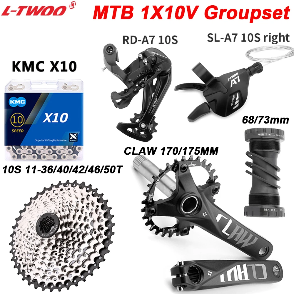 LTWOO-Kit-Completo-SL-RD-A7-Crankset-10S-36-40-42-46-50T-Cassete-X10 ...