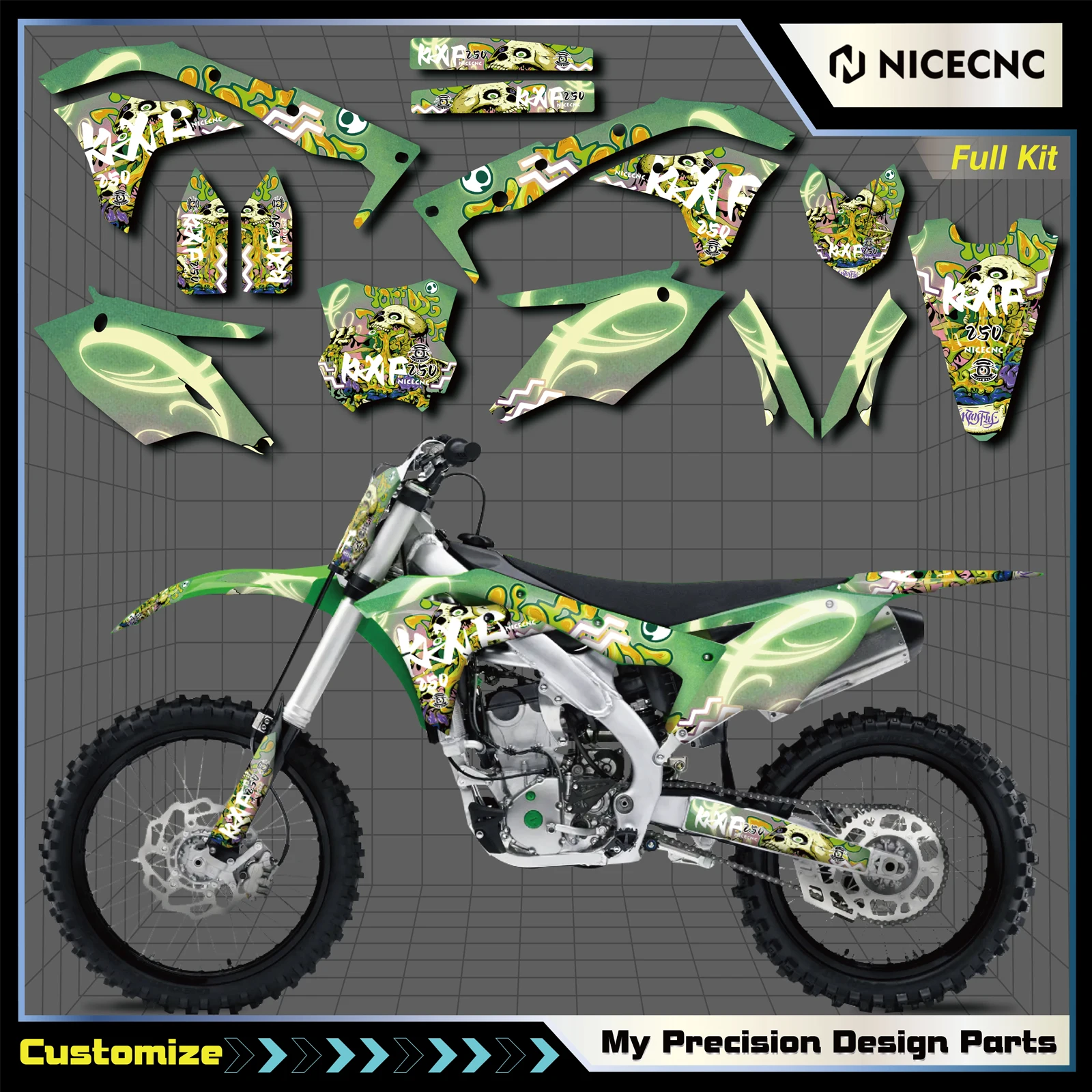 For-Kawasaki-KXF-250-KX-250F-2017-2018-2019-2020-Motorcycle-Graphics ...