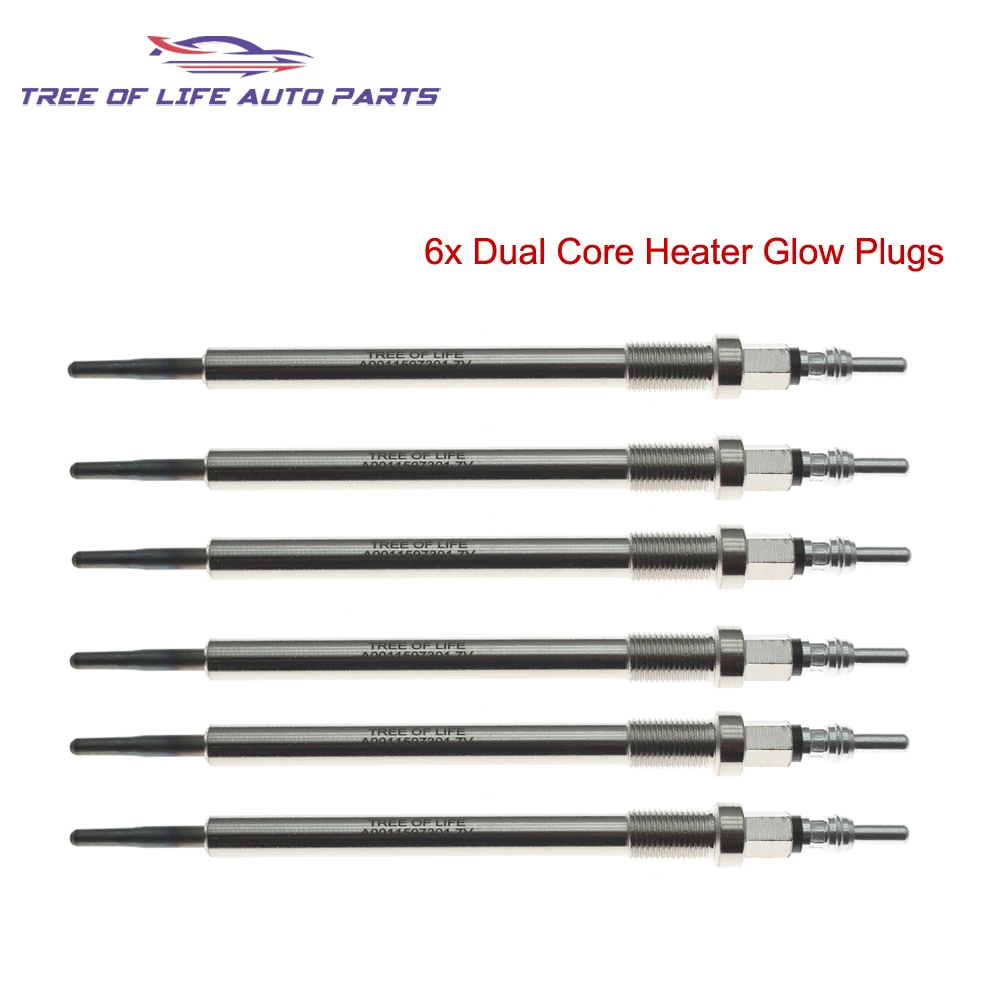 1/2/4/6x Glow Plug 7V For Mercedes-Benz A B C E S-Klasse GLS GLE GLA ...