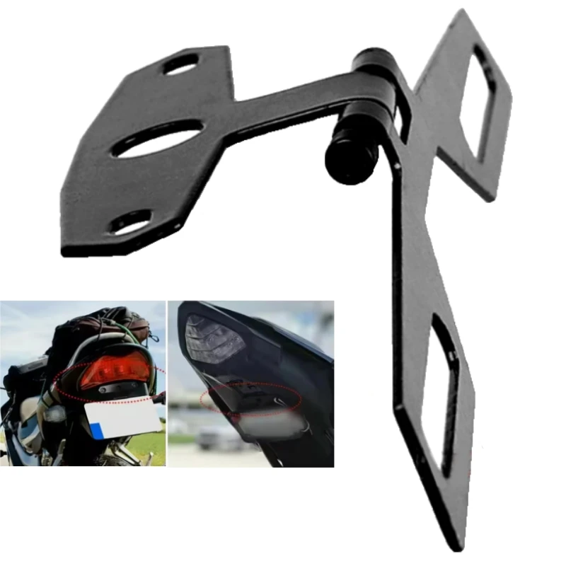 Motorcycle ATV Adjustable Folding License Plate Bracket Taillight ...