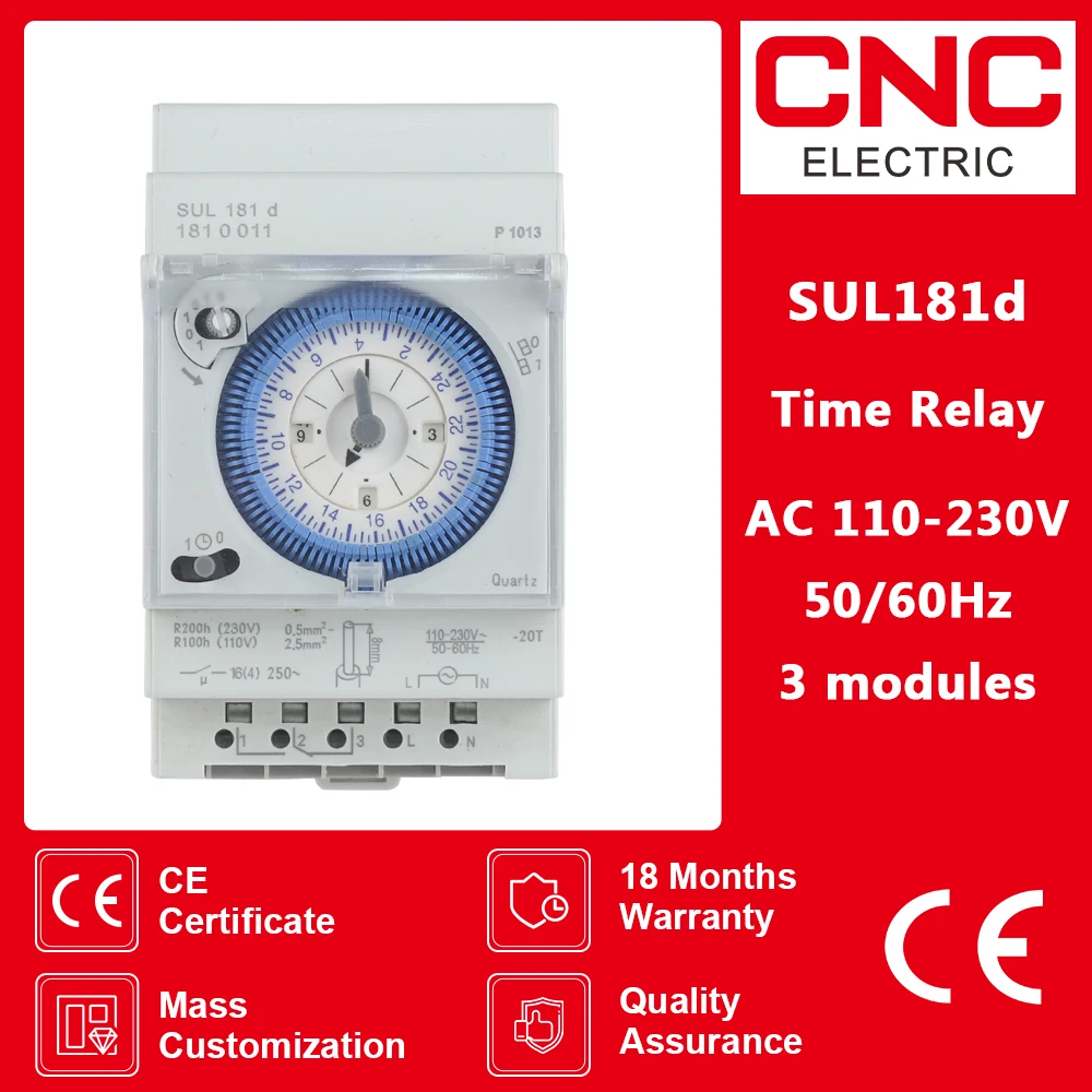 CNC-SUL181d-Time-Relay-Track-Installation-Mechanical-Timer-220V-24-hour-Industrial-Time-Control ...