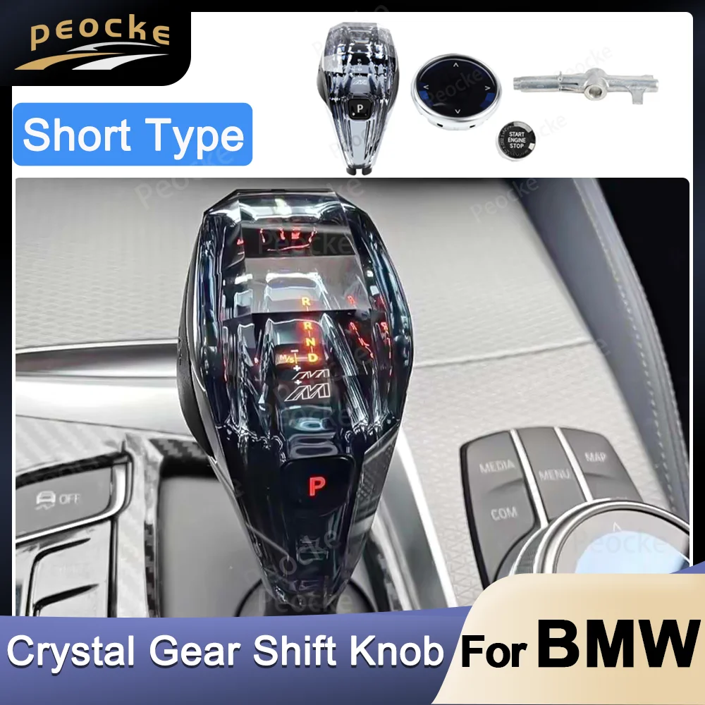 Crystal Gear Shift Knob Short Type For BMW G12 G32 G31 G38 G30 Crystal ...