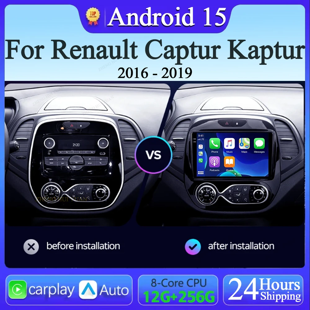 Android 15 For Renault Captur Kaptur 2016 - 2019 4G WIFI Car Radio ...