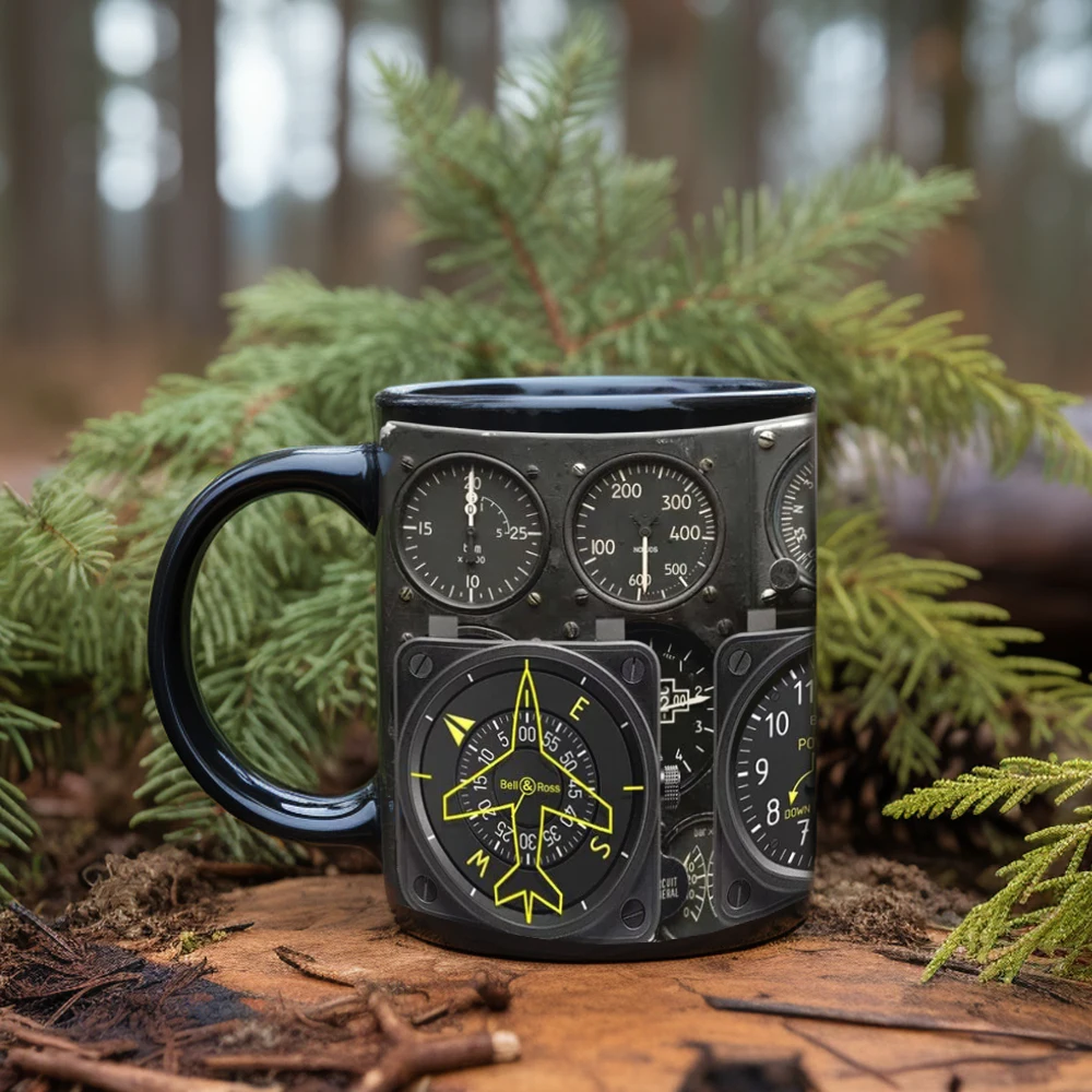 Space Shuttle Dashboard Ceramic coffee Mug Fighter Console Pattern tea ...