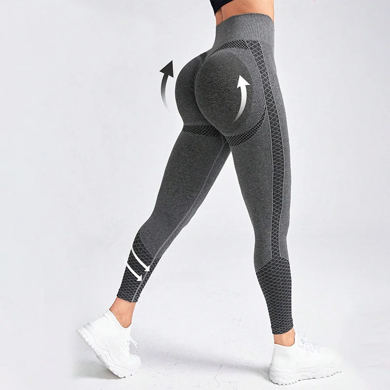 Seamless High Waist Workout Leggings for Women Scrunch Butt Lifting ...