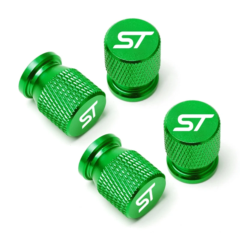 Ford ST FOCUS 2 3 Mondeo Fiesta Kuga MK2 MK3 MK4 Valve Caps Airdust Waterproof Aluminum Alloy Stealth Car Accessories