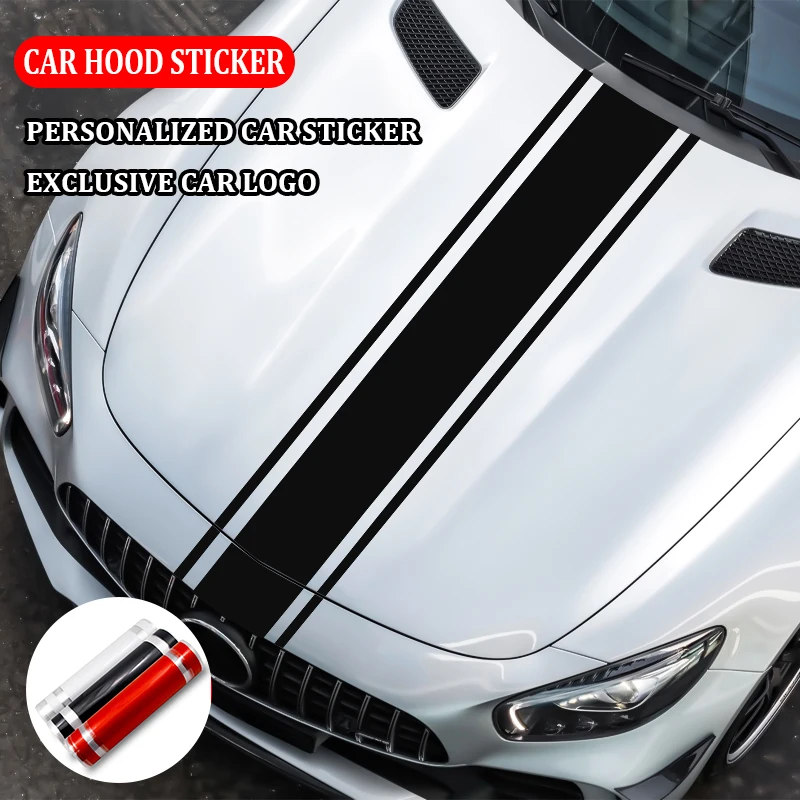 Car Hood Cover Bonnet Decoration Stripes Decal Stickers For Toyota ...