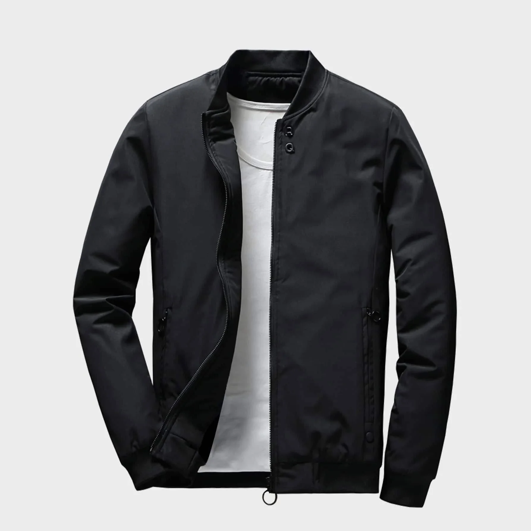 Men Jacket Bomber Jackets Business Casual Streetwear Male Coats Simple ...