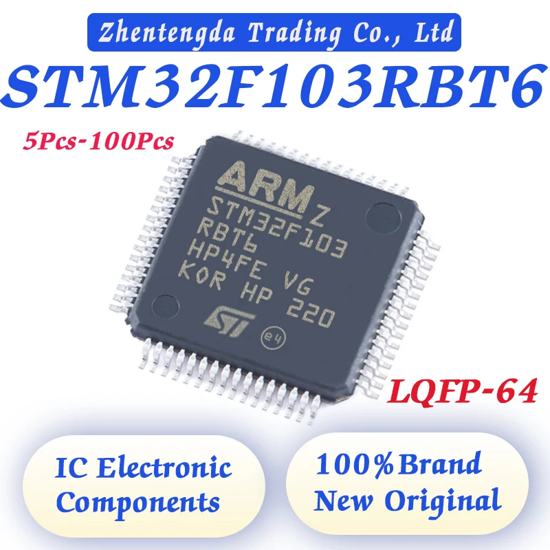 5PCS 100PCS STM32F103RBT6 STM32F103RB STM32F103R STM32F103 STM32F STM32 ...