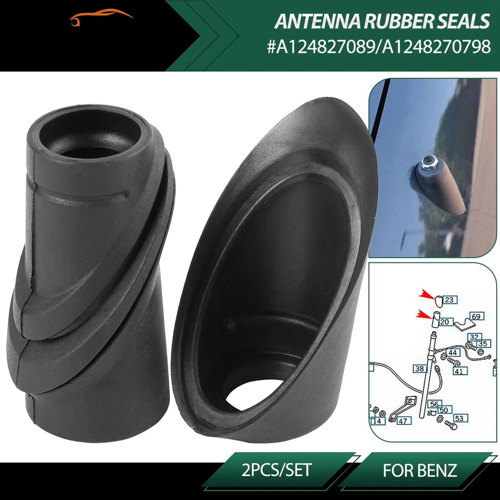 Antenna-Base-Lower-Upper-Gasket-Seal-A1248270898-for-Mercedes-benz-E ...