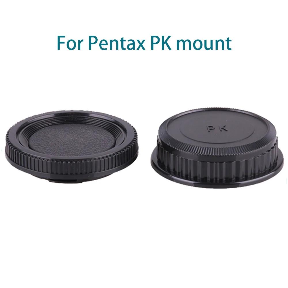 For-Pentax-K-mount-Lens-Rear-Cap-Camera-Body-Cap-Plastic-Black-Lens-Cap ...
